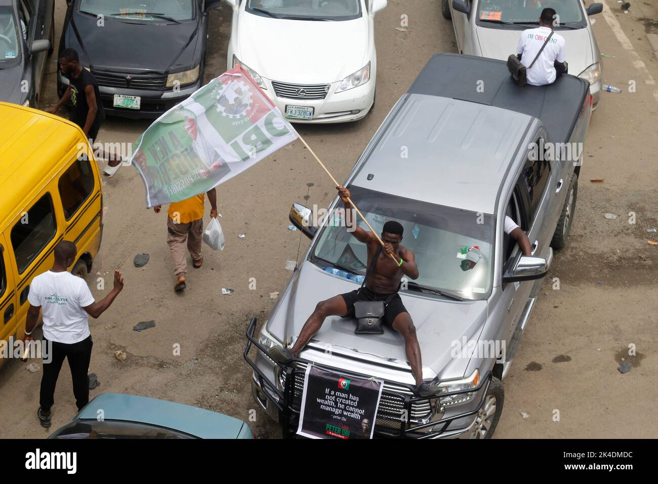 Lagos, Nigeria 1st October, 2022 Supporters (aka Obedient) of Peter Obi ...