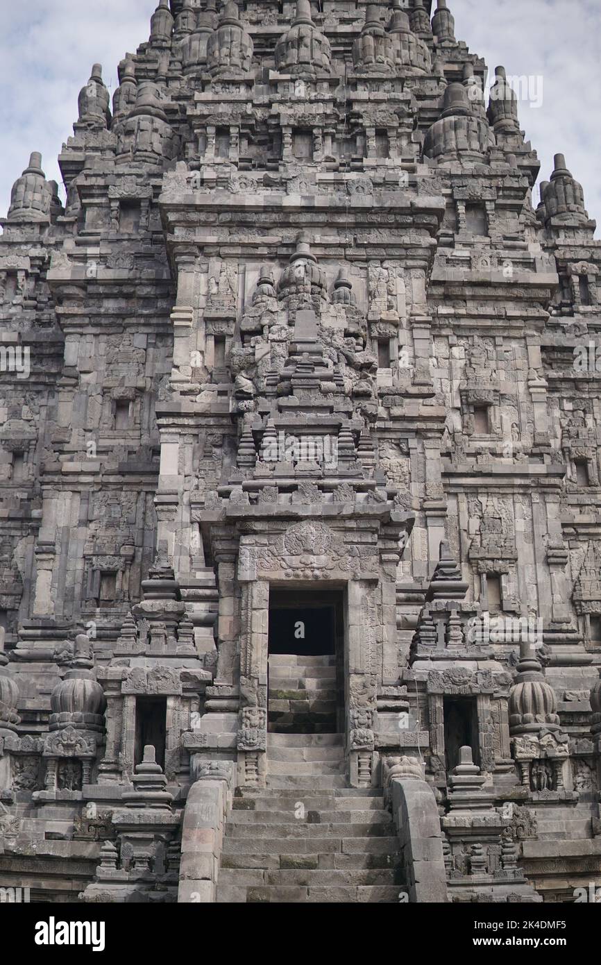 Detailed reliefs and beautiful ornaments on Prambanan Temple. This ...