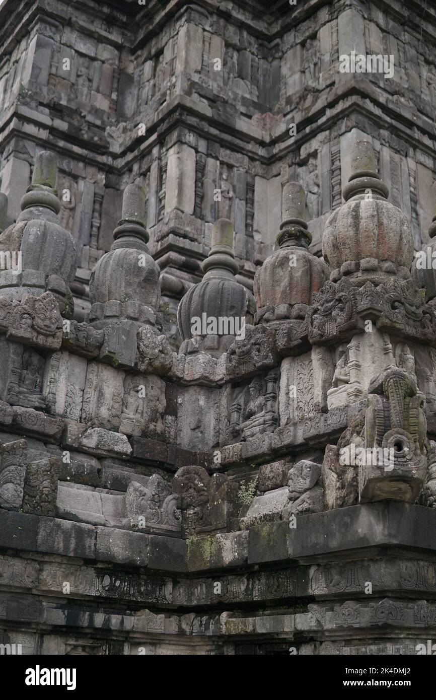 Detailed reliefs and beautiful ornaments on Prambanan Temple. This ...