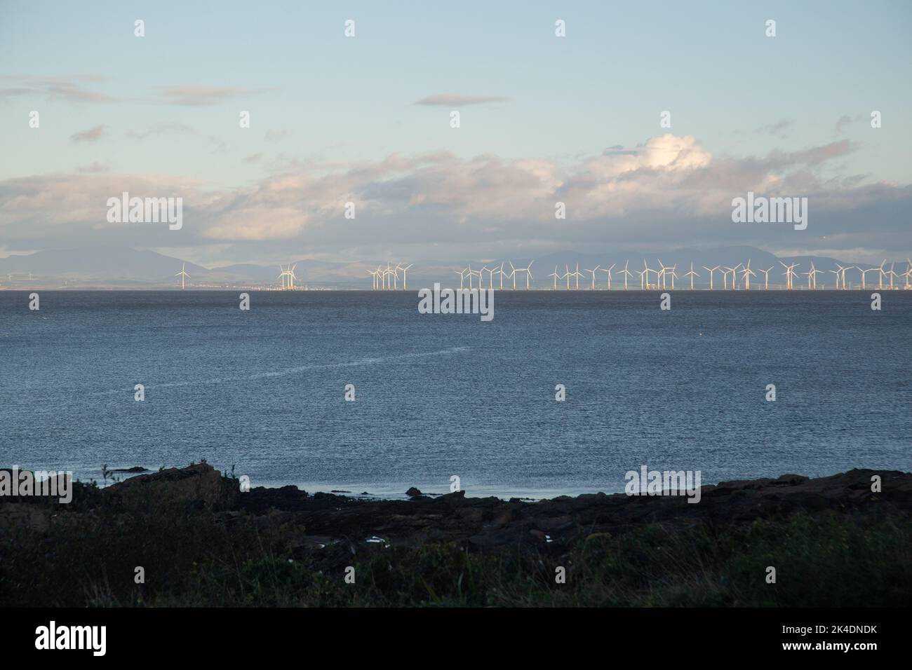 Workington, Cumbria, England, September 27th 2022, A shot of the wind ...