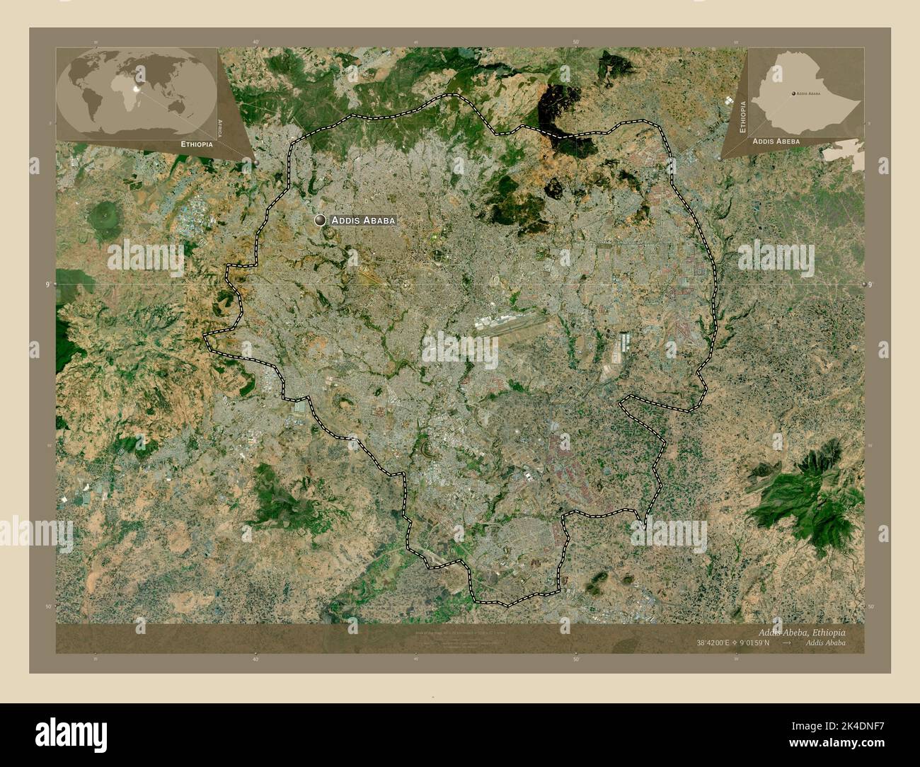 Ethiopia Addis Ababa City Map Addis Abeba, City Of Ethiopia. High