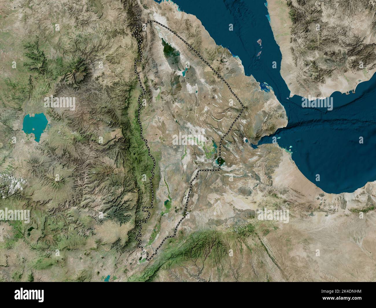 Afar, state of Ethiopia. High resolution satellite map Stock Photo - Alamy
