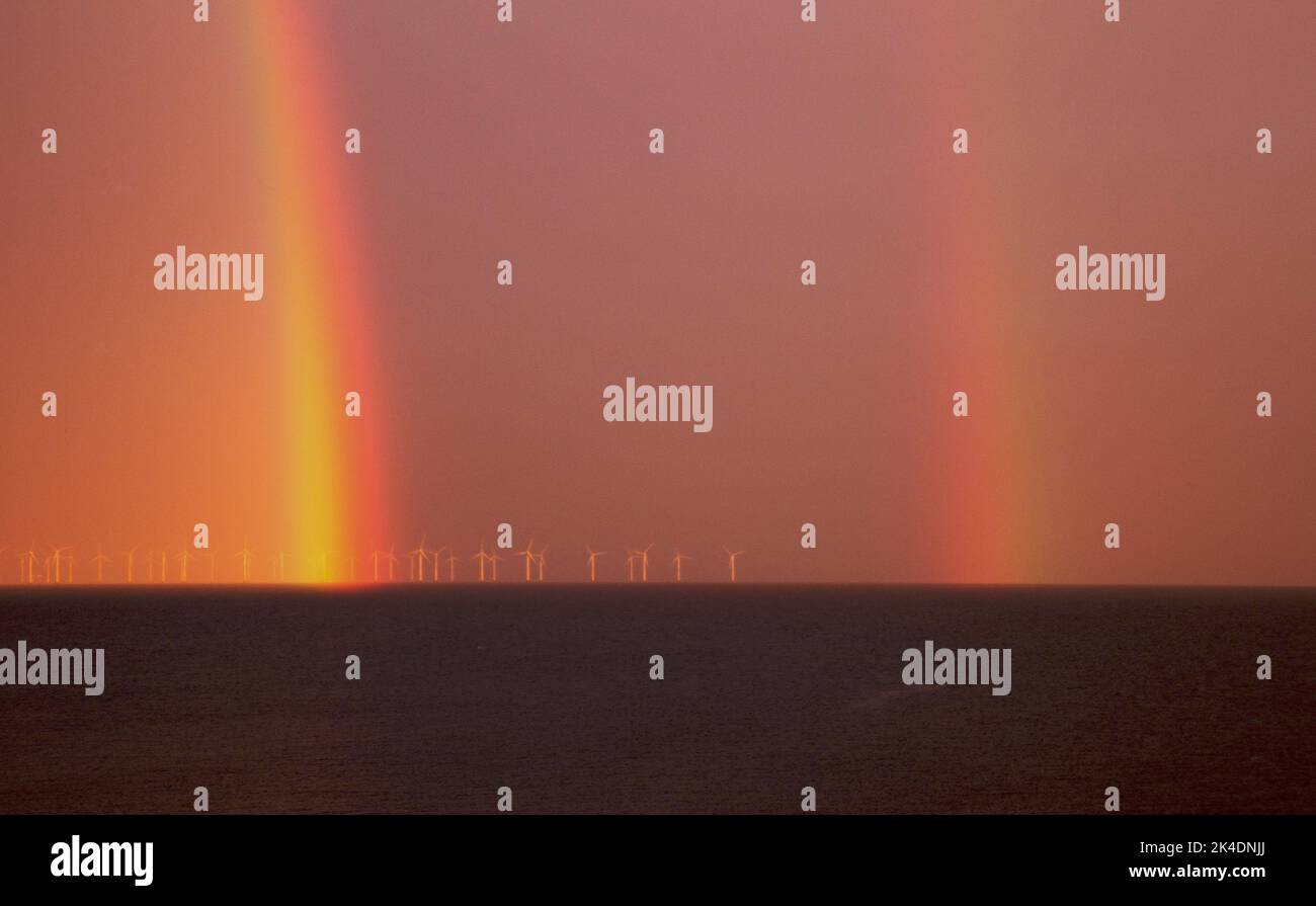 Workington, Cumbria, England, September 28th, 2022, a view across ...