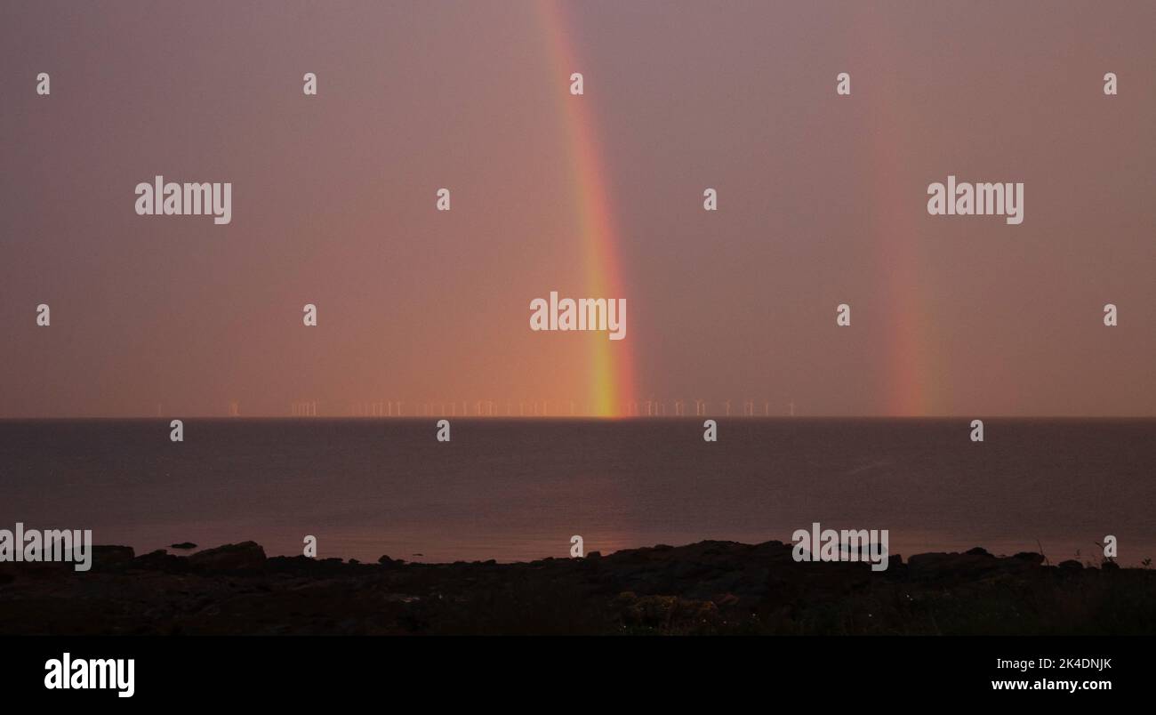 Workington, Cumbria, England, September 28th, 2022, a view across ...