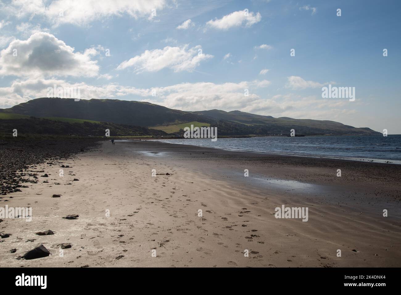 Girvan, Ayrshire, Scotland, September 29th 2022, a view of the sandy ...