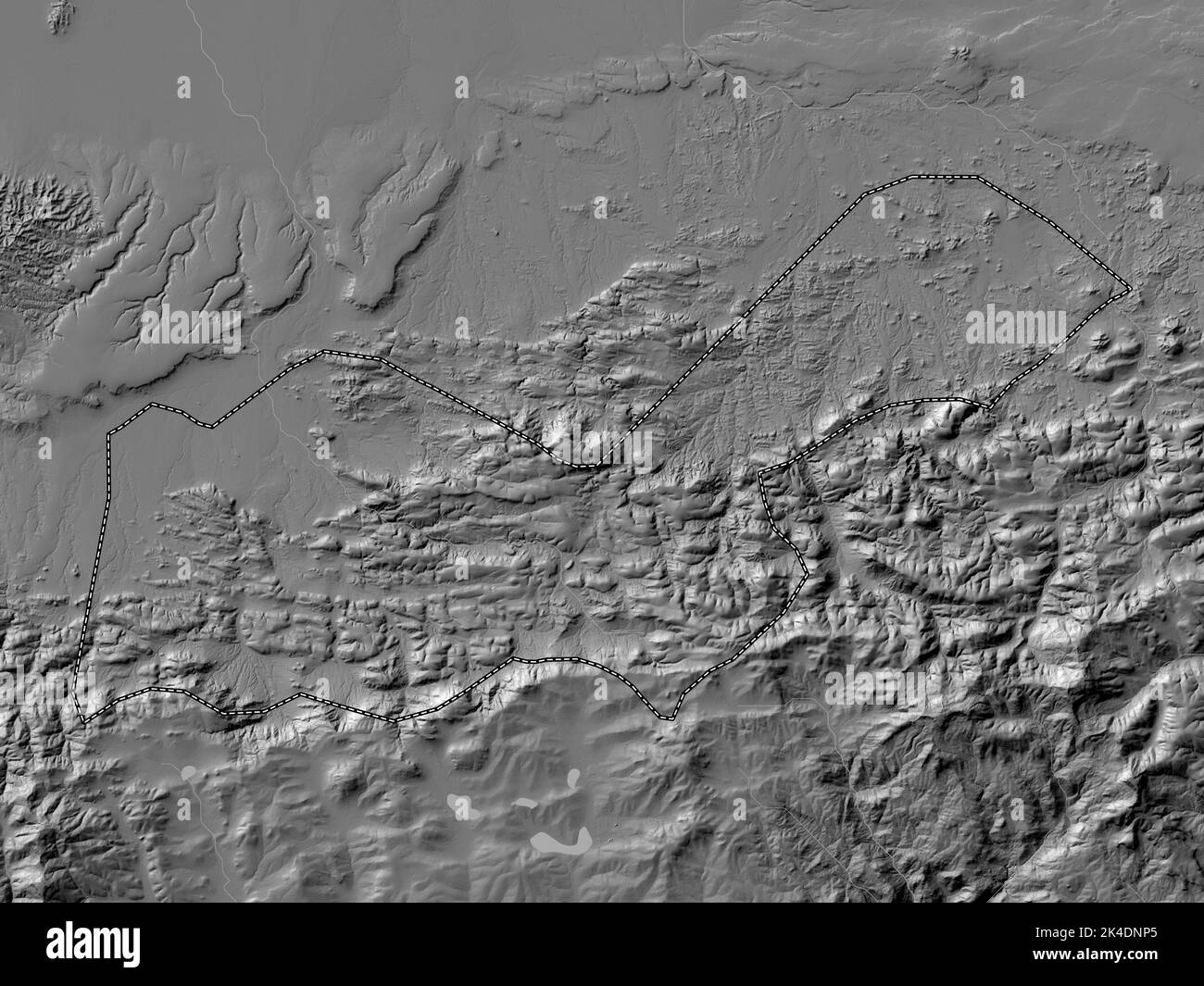 Dire Dawa, city of Ethiopia. Bilevel elevation map with lakes and ...
