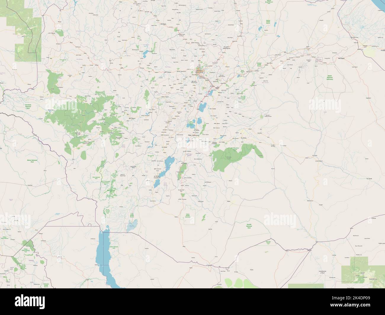 Oromia, state of Ethiopia. High resolution satellite map Stock Photo - Alamy