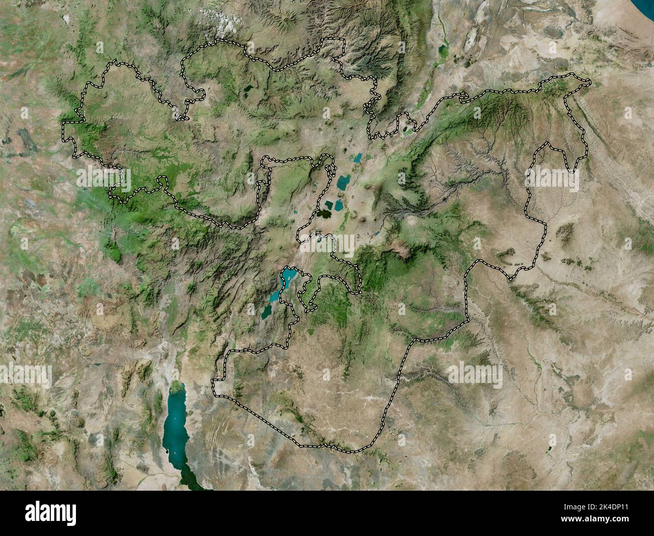 Oromia, state of Ethiopia. Low resolution satellite map Stock Photo - Alamy