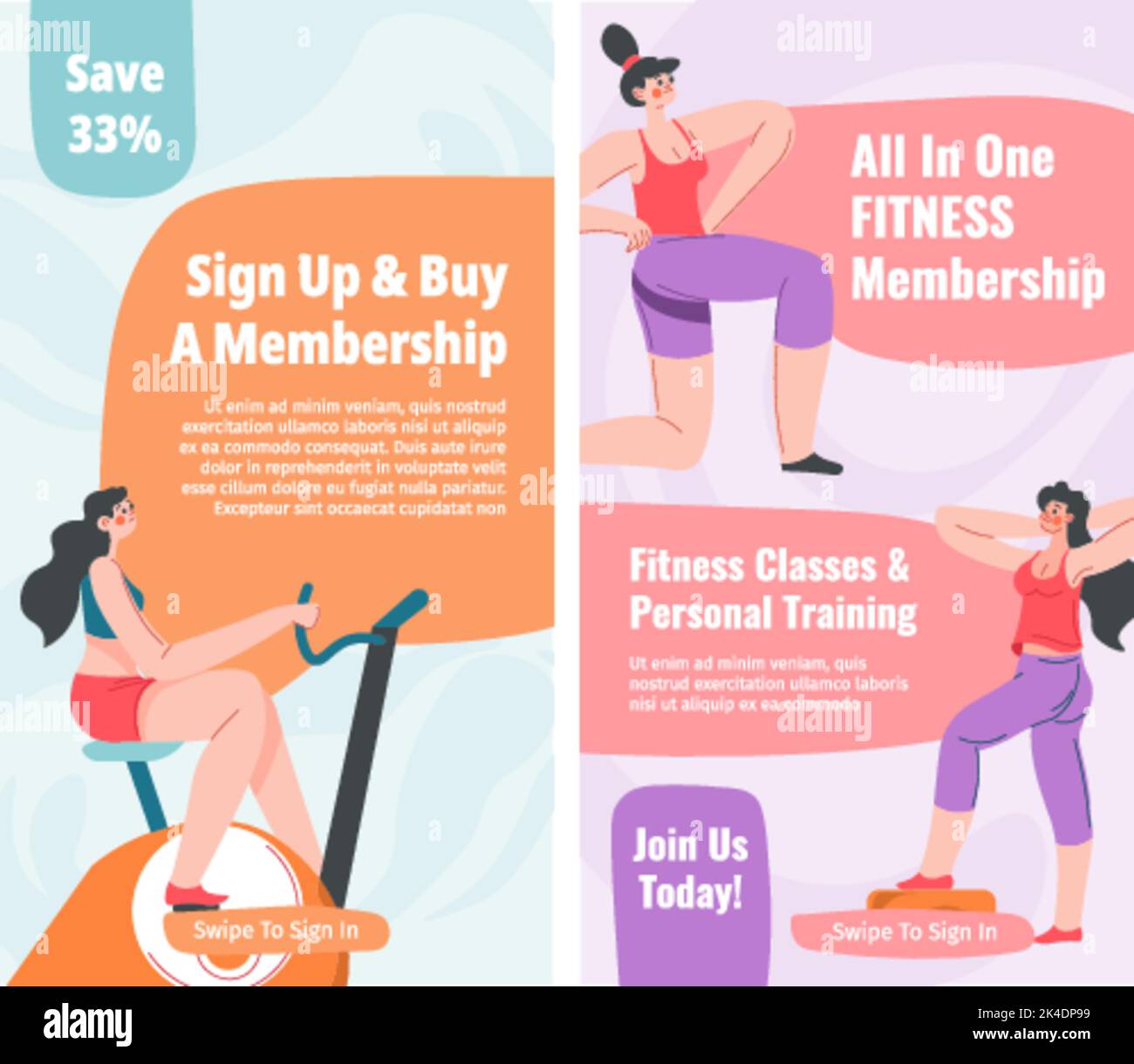 Woman exercising personal trainer Stock Vector Images - Alamy