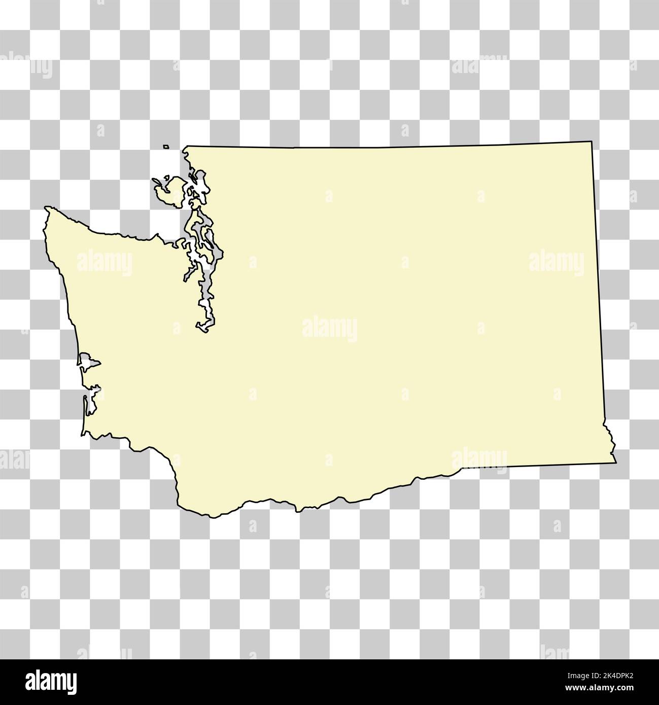 Washington map shape, united states of america. Flat concept icon ...