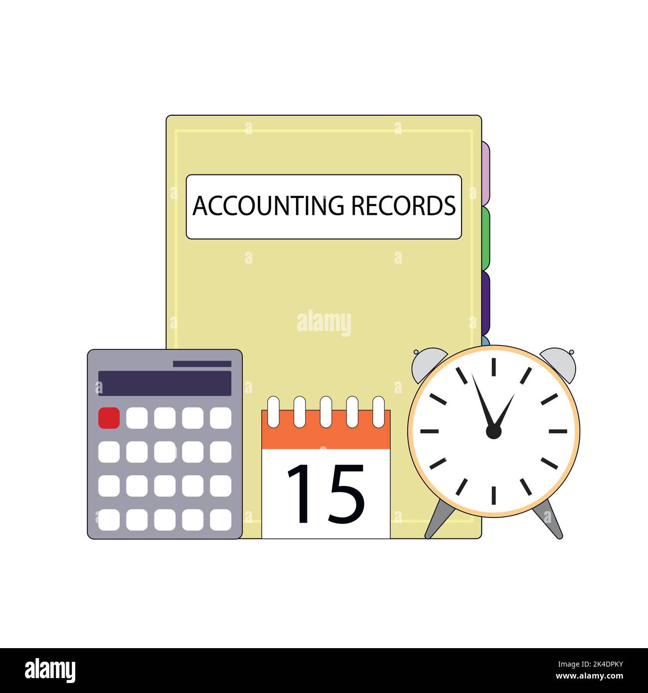 Accounting records concept, business management and control finance ...