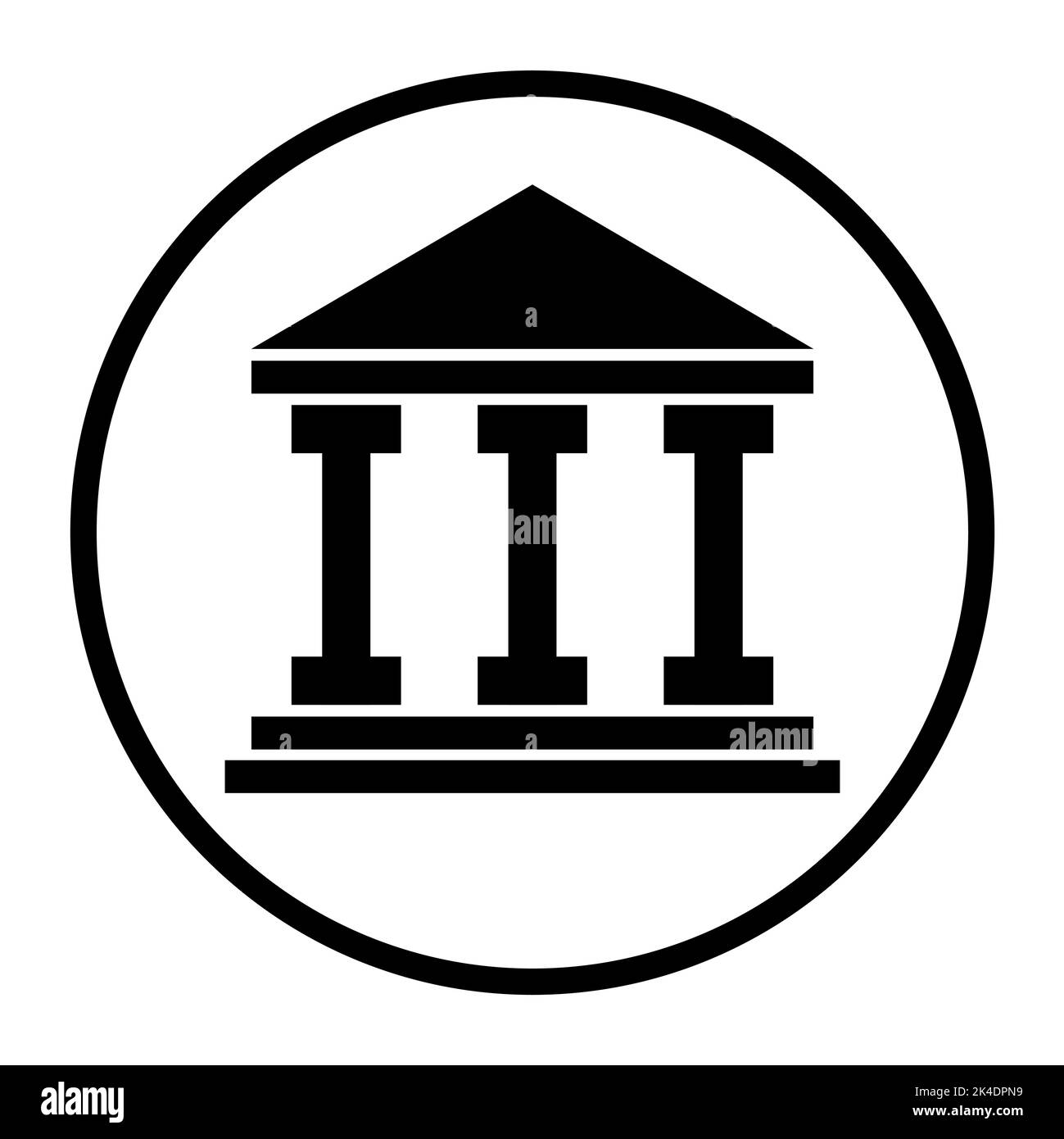 Building university architecture icon, museum roman symbol, flat design ...