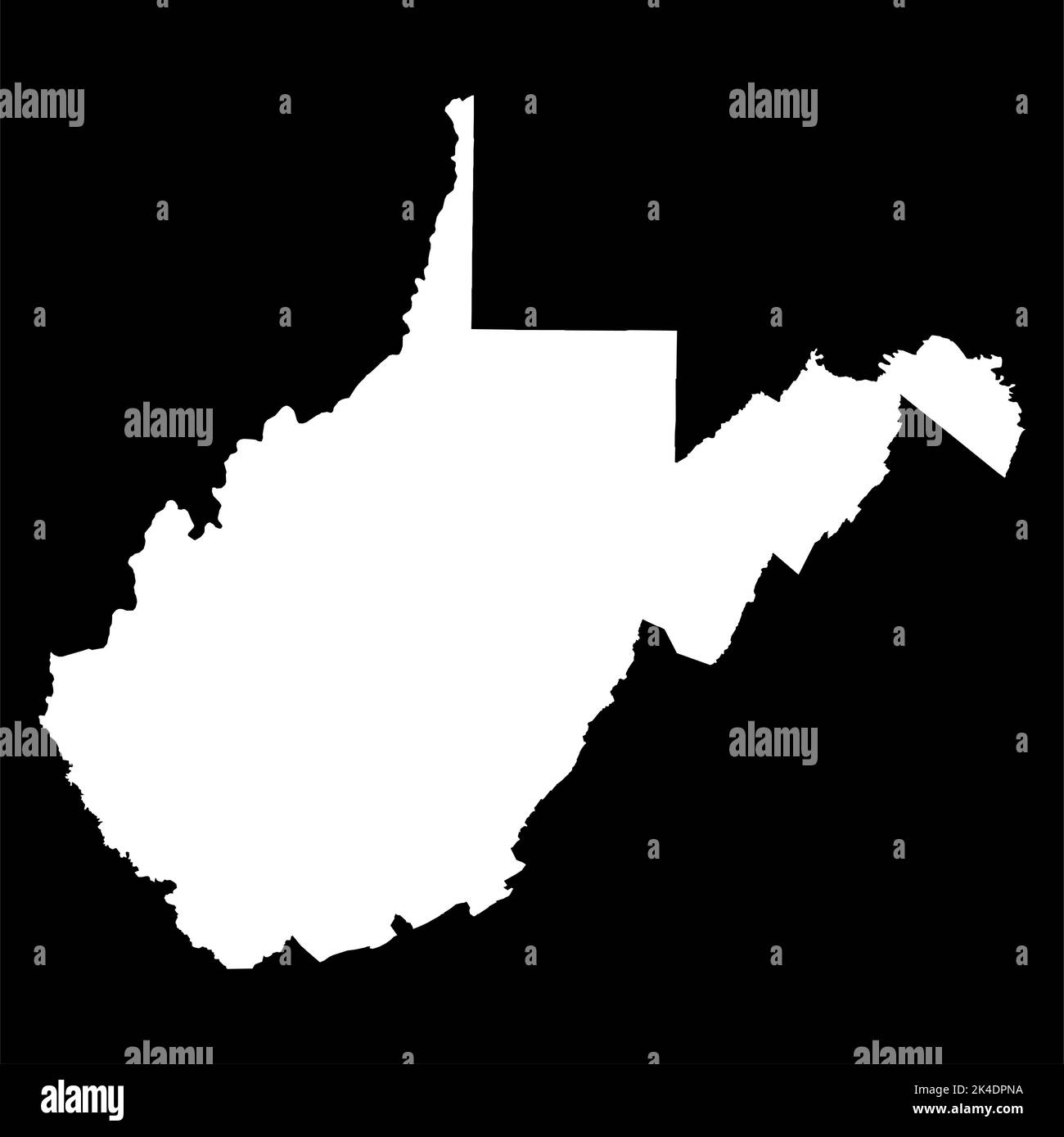 West Virginia map shape, united states of america. Flat concept icon ...