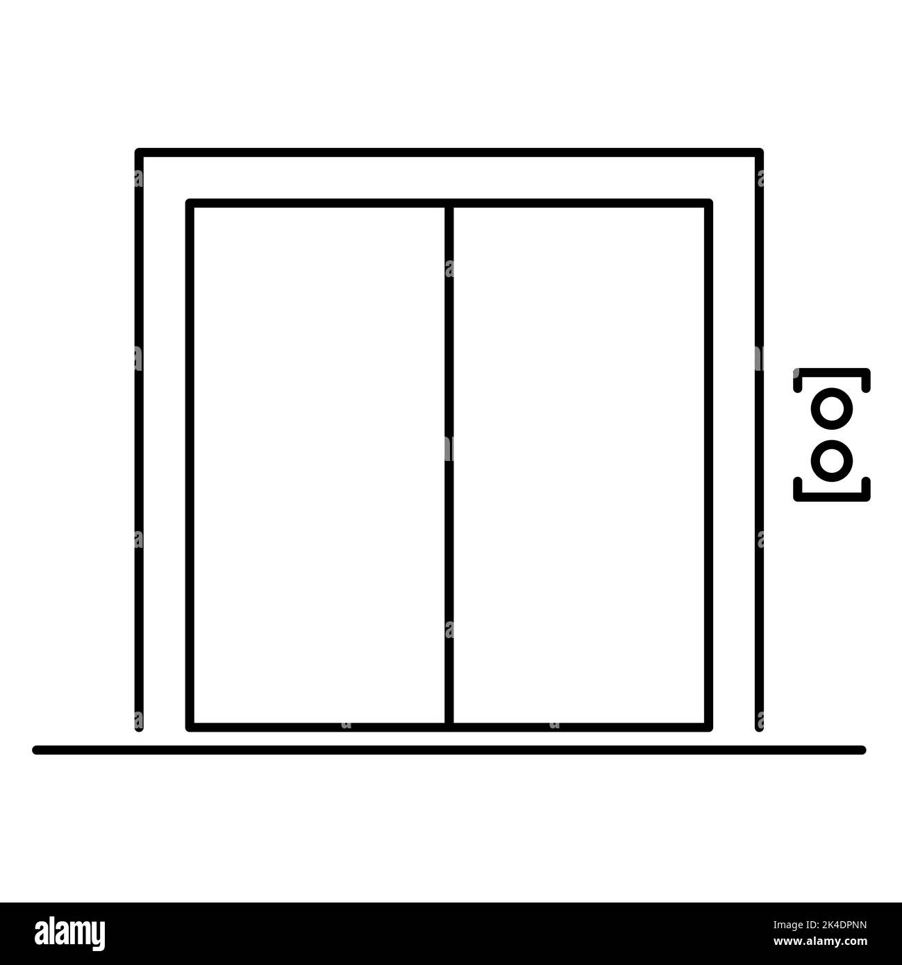 Lift elevator icon, graphic design entrance sign, building doorway ...