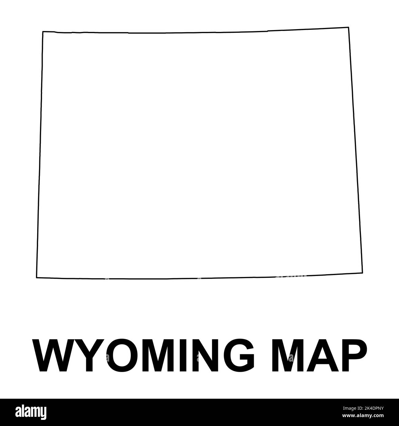 Wyoming map shape, united states of america. Flat concept icon symbol ...