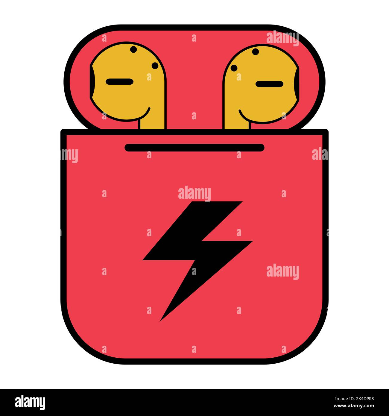 Earphones music flat icon, sound technology device sign, web audio ...