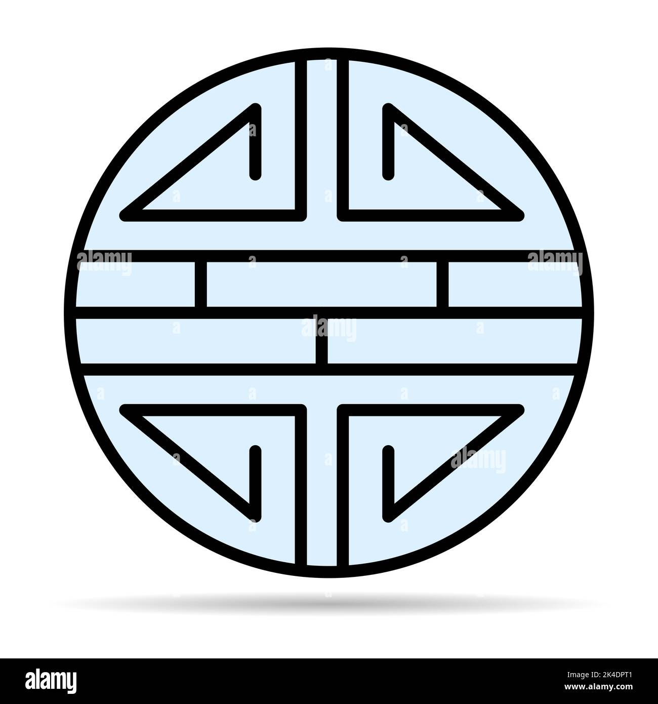 Traditional shou shadow icon, spiritual isolated shu flat symbol, asian ...