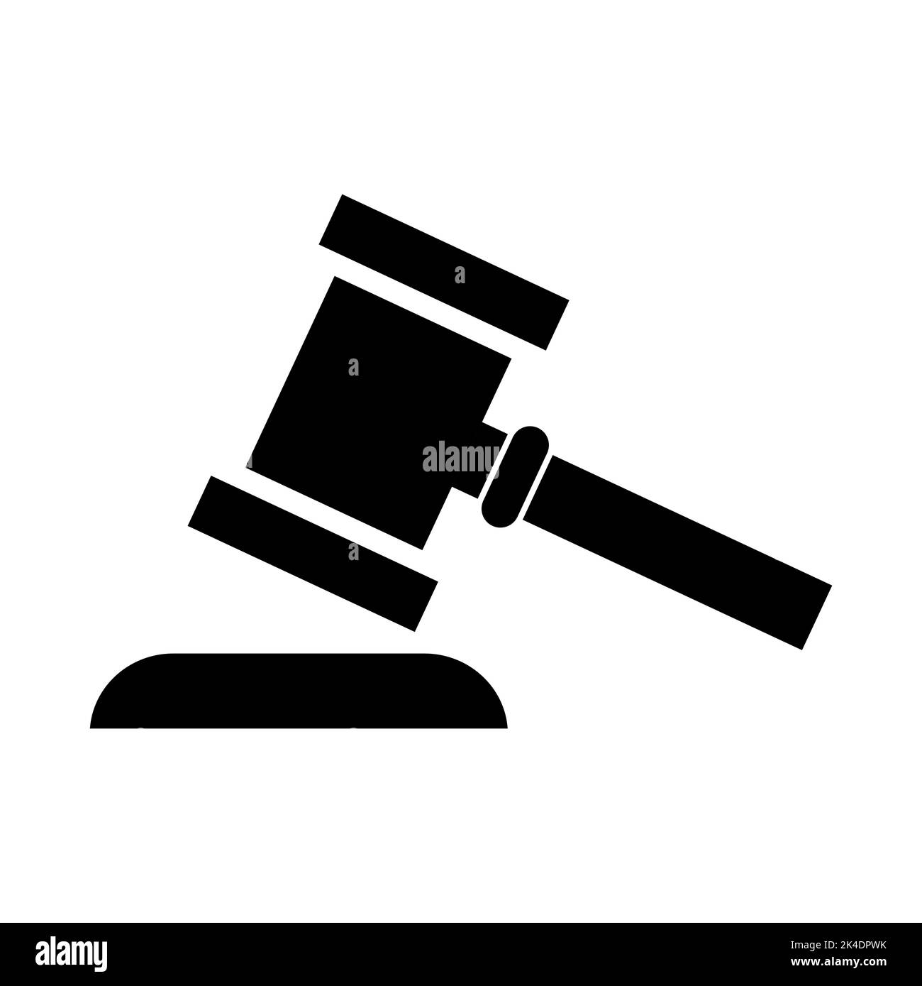 Judge hammer icon, law auction symbol, gavel justice sign vector ...