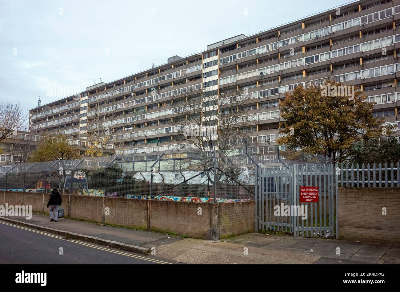 Taplow House on the Aylesbury Estate, a South London housing estate in ...