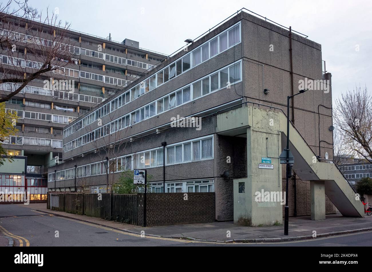 Taplow House on the Aylesbury Estate, a South London housing estate in ...