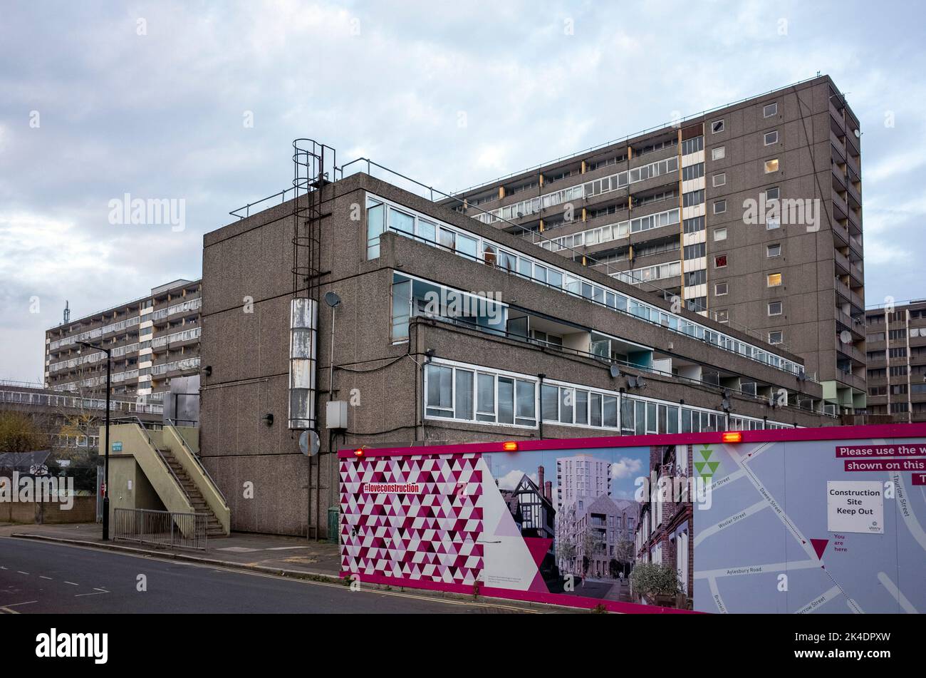 Taplow House on the Aylesbury Estate, a South London housing estate in ...