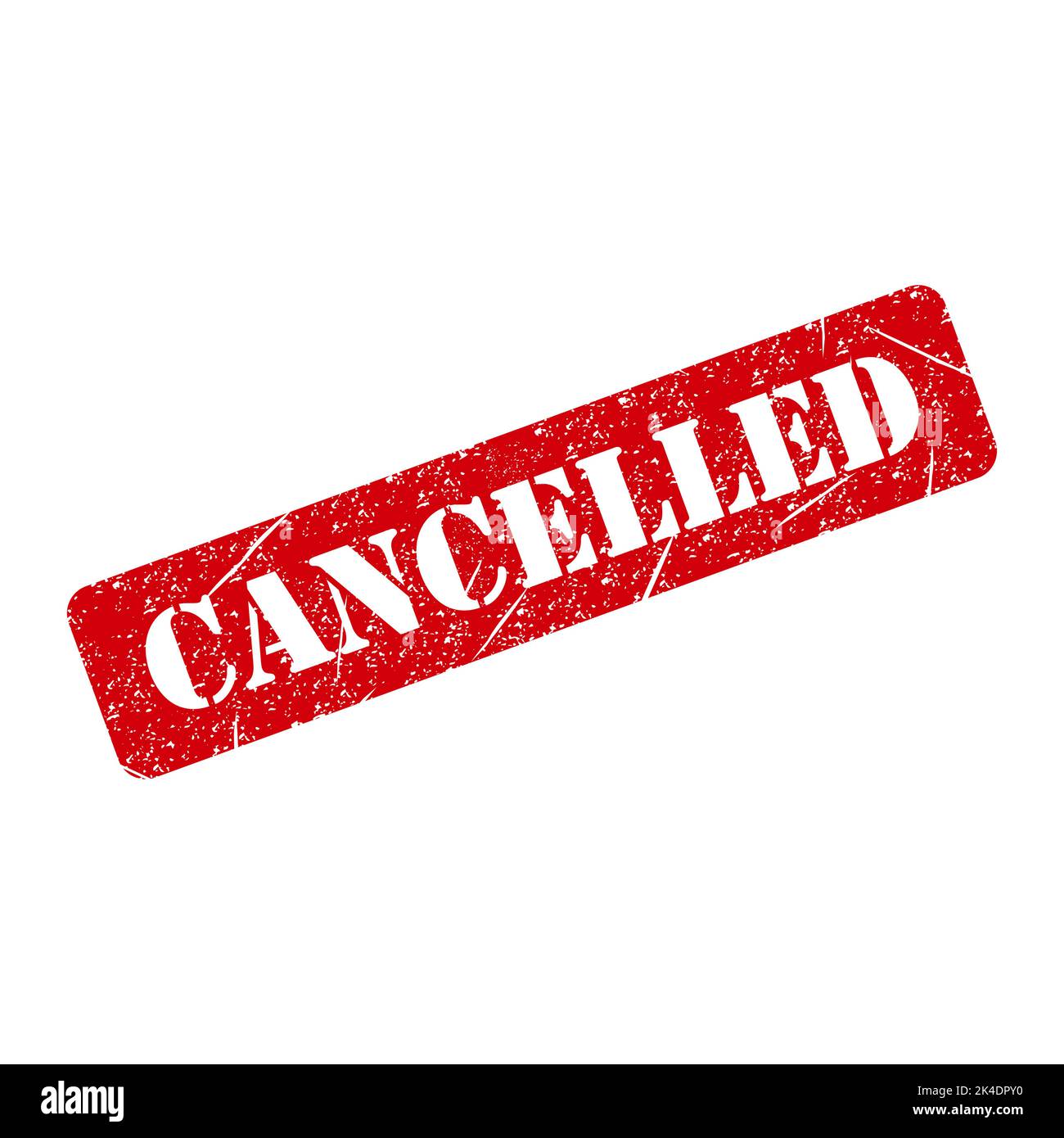 Cancelled stamp symbol, label sticker sign button, text banner vector ...