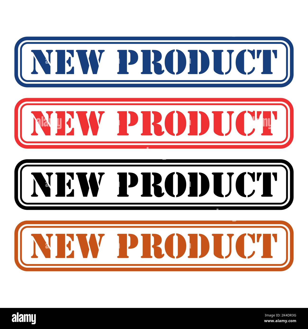 New product stamp symbol, label sticker sign button, text banner vector ...