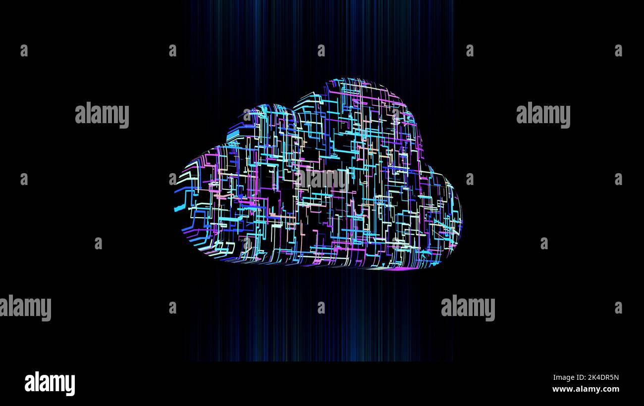 Meta Cloud, 3D illustration, symbol of cloud technology in modern ...