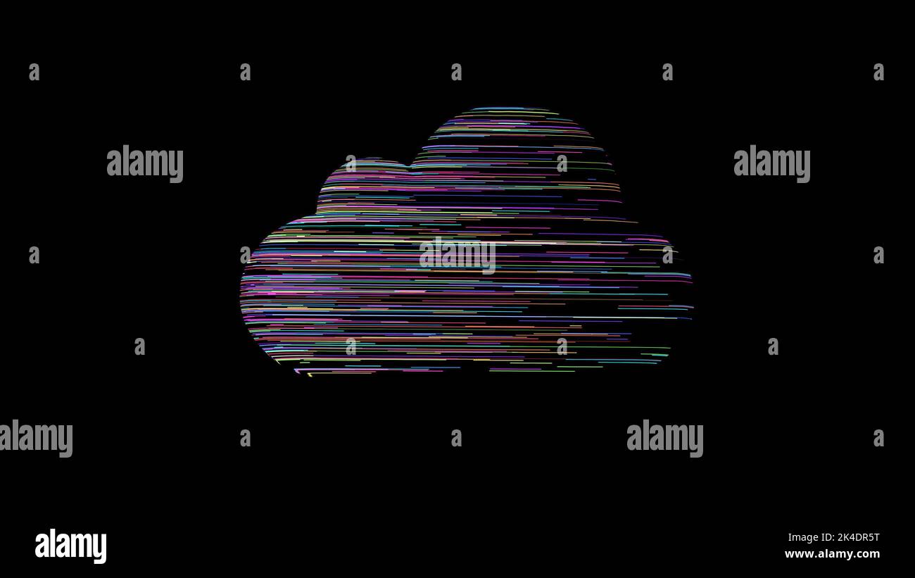 Meta Cloud, 3D illustration, symbol of cloud technology in modern ...