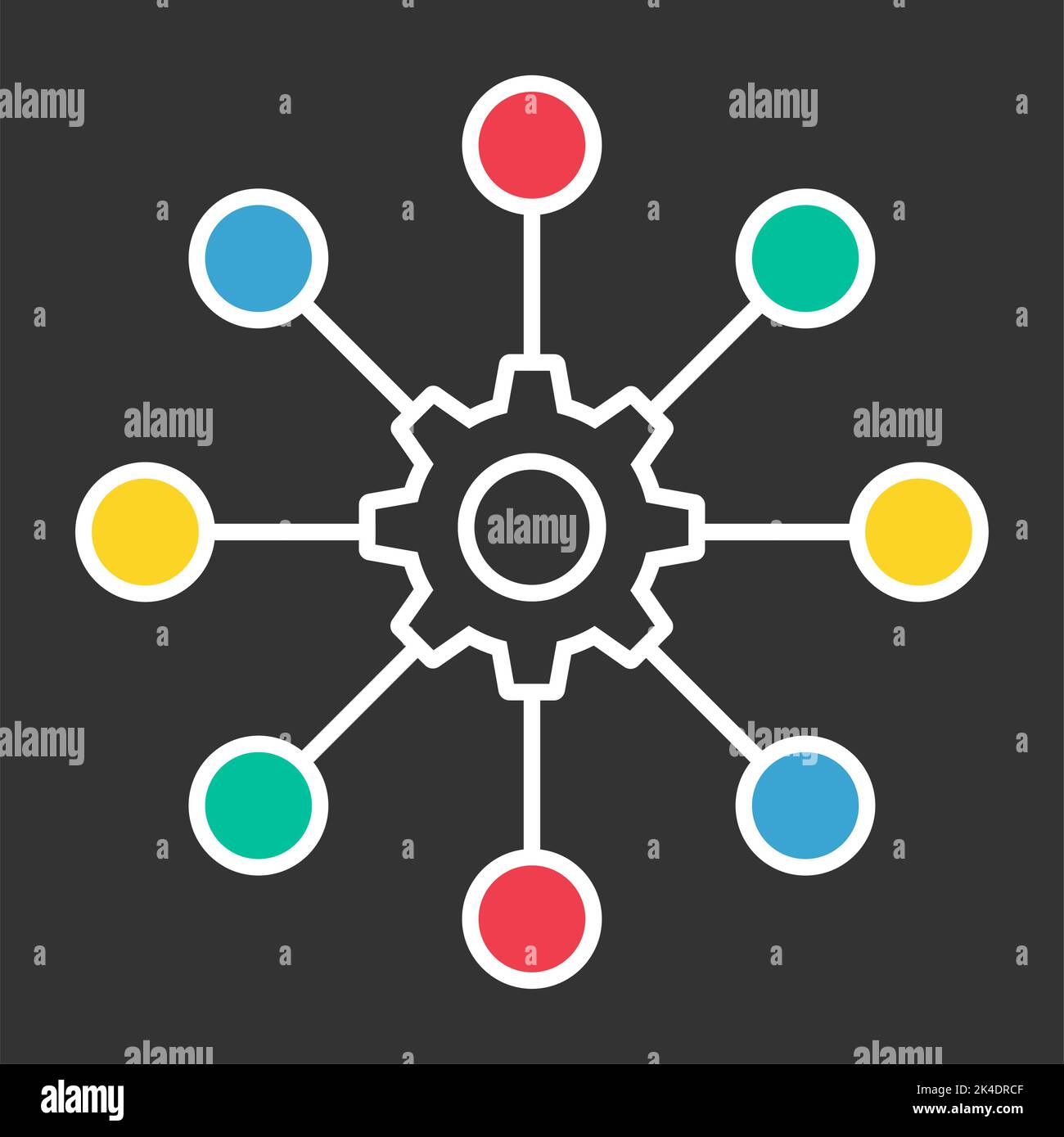 Multichannel digital design icon, omnichannel flat web symbol, internet ...
