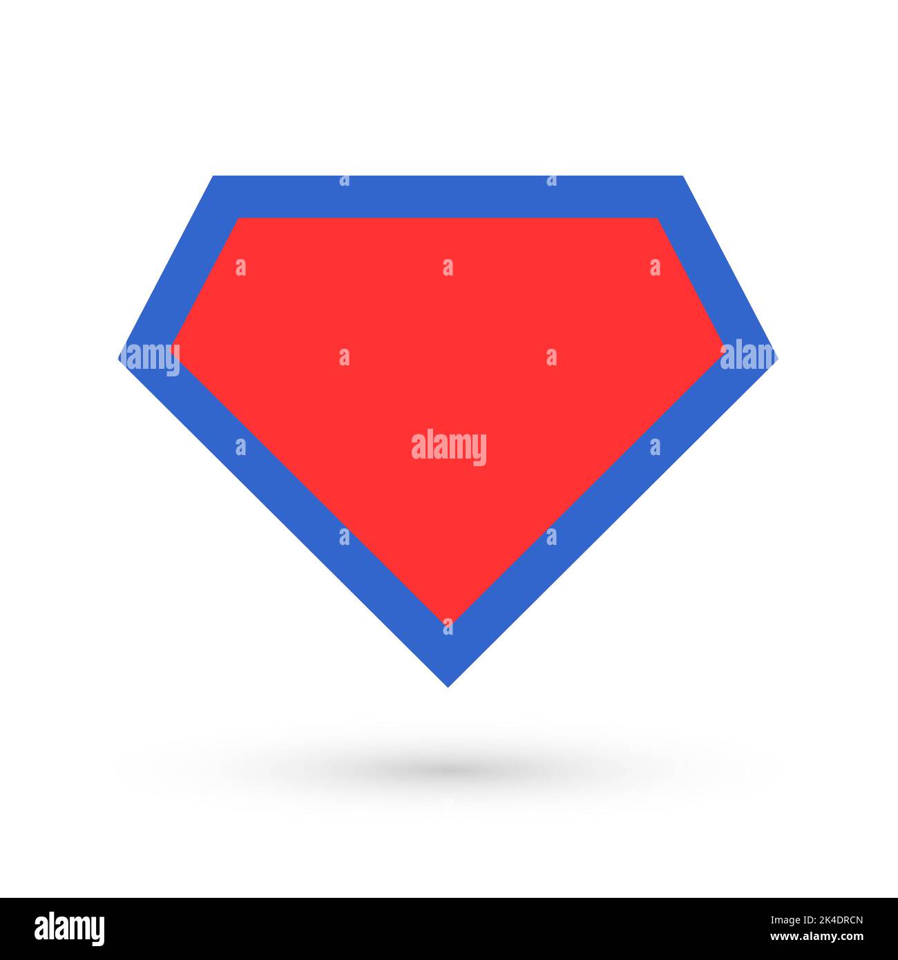 Shield graphic hero shadow icon, isolated comic shape concept symbol ...