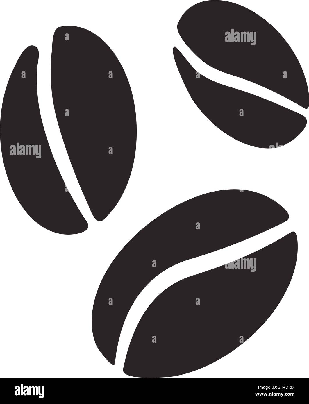 Coffee bean print silhouette, logo or label for cafe. Vector ...