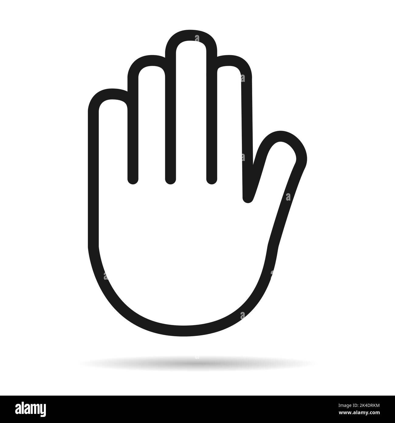 Human anatomy flat hand icon, touch health organ vector illustration ...