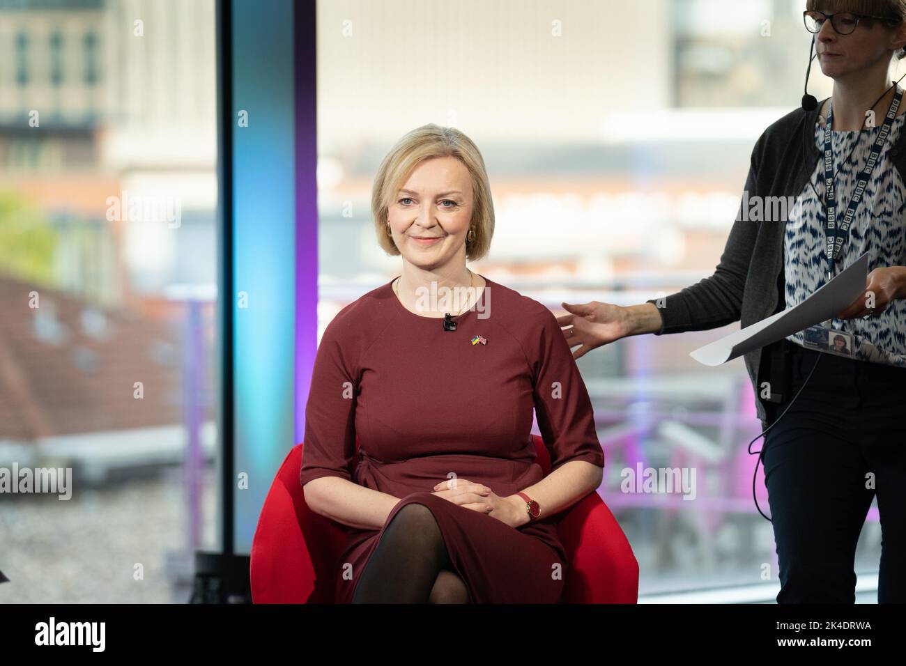 Prime Minister Liz Truss on the BBC1 current affairs programme, Sunday ...