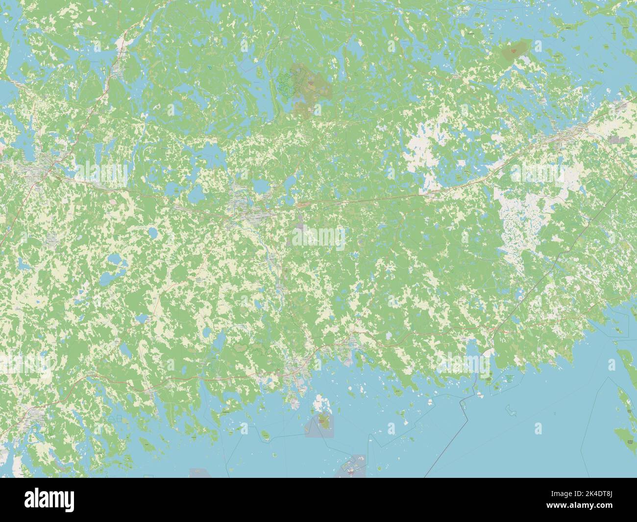 Kymenlaakso, region of Finland. Open Street Map Stock Photo - Alamy