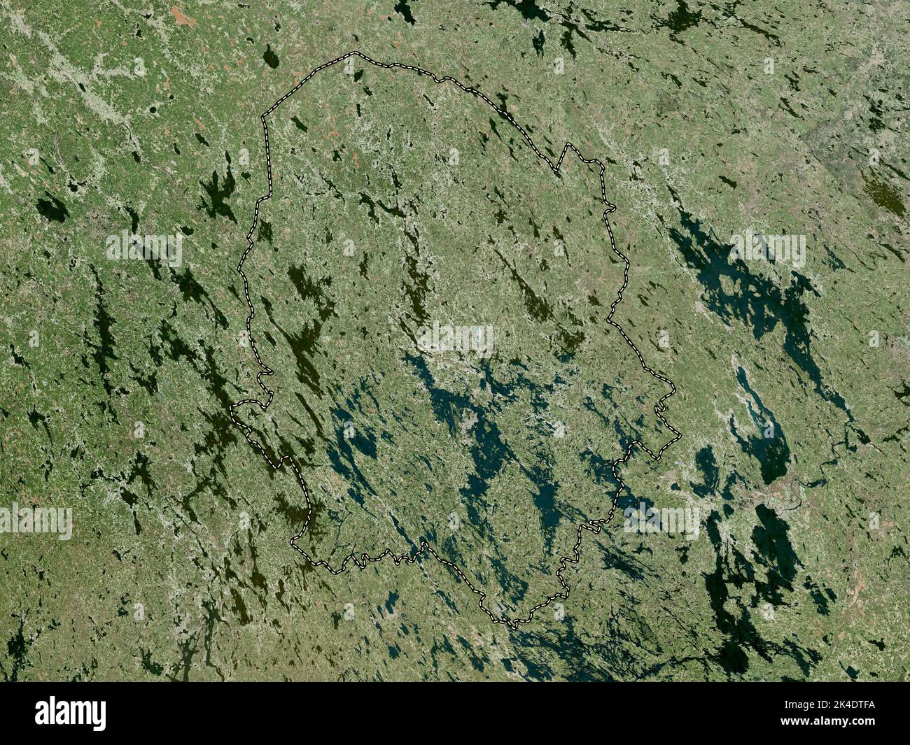 North Savonia, region of Finland. High resolution satellite map Stock ...