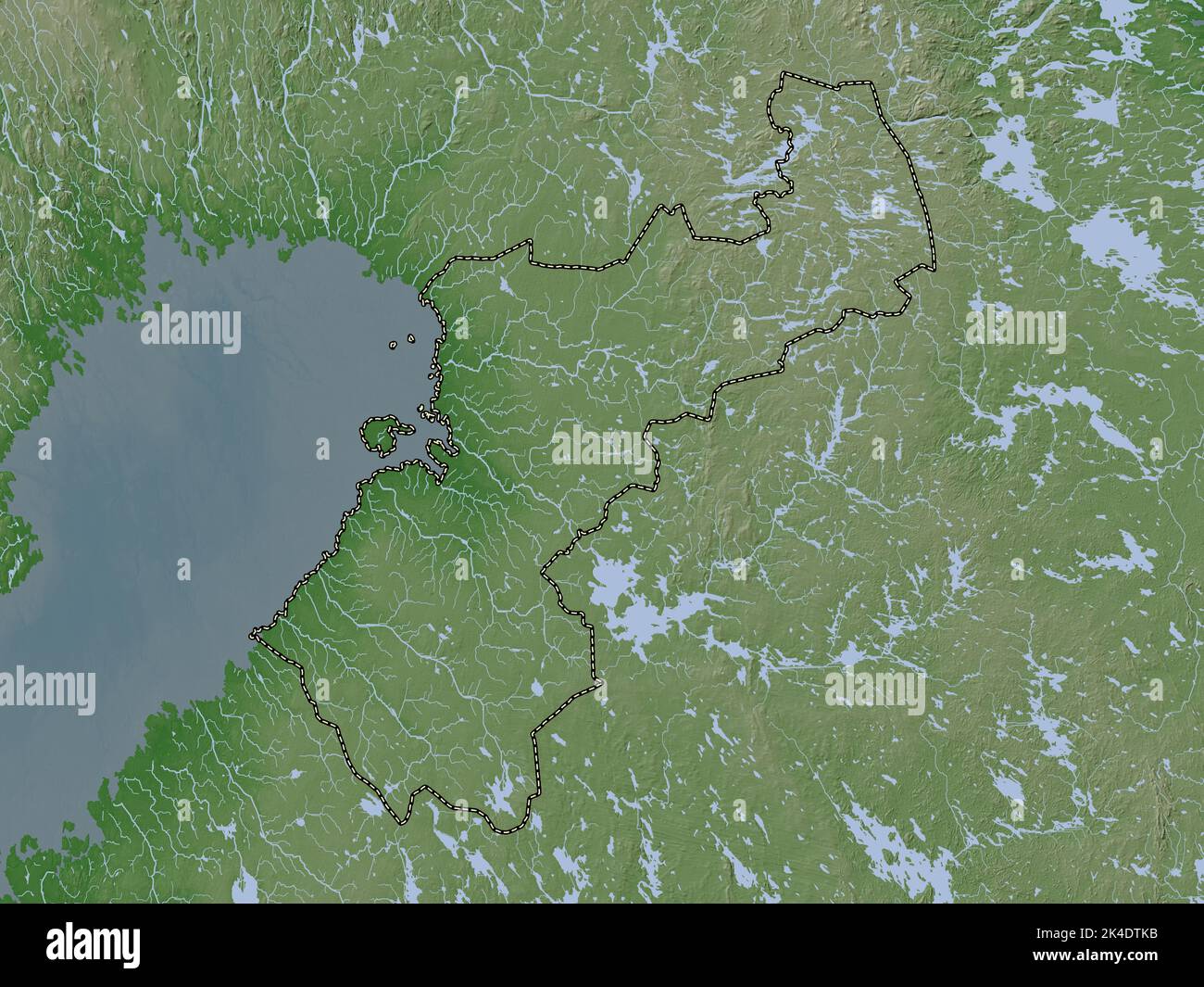 Northern Ostrobothnia, region of Finland. Elevation map colored in wiki ...