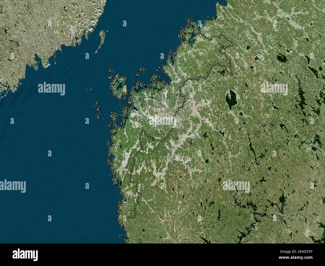 Ostrobothnia, region of Finland. High resolution satellite map Stock ...