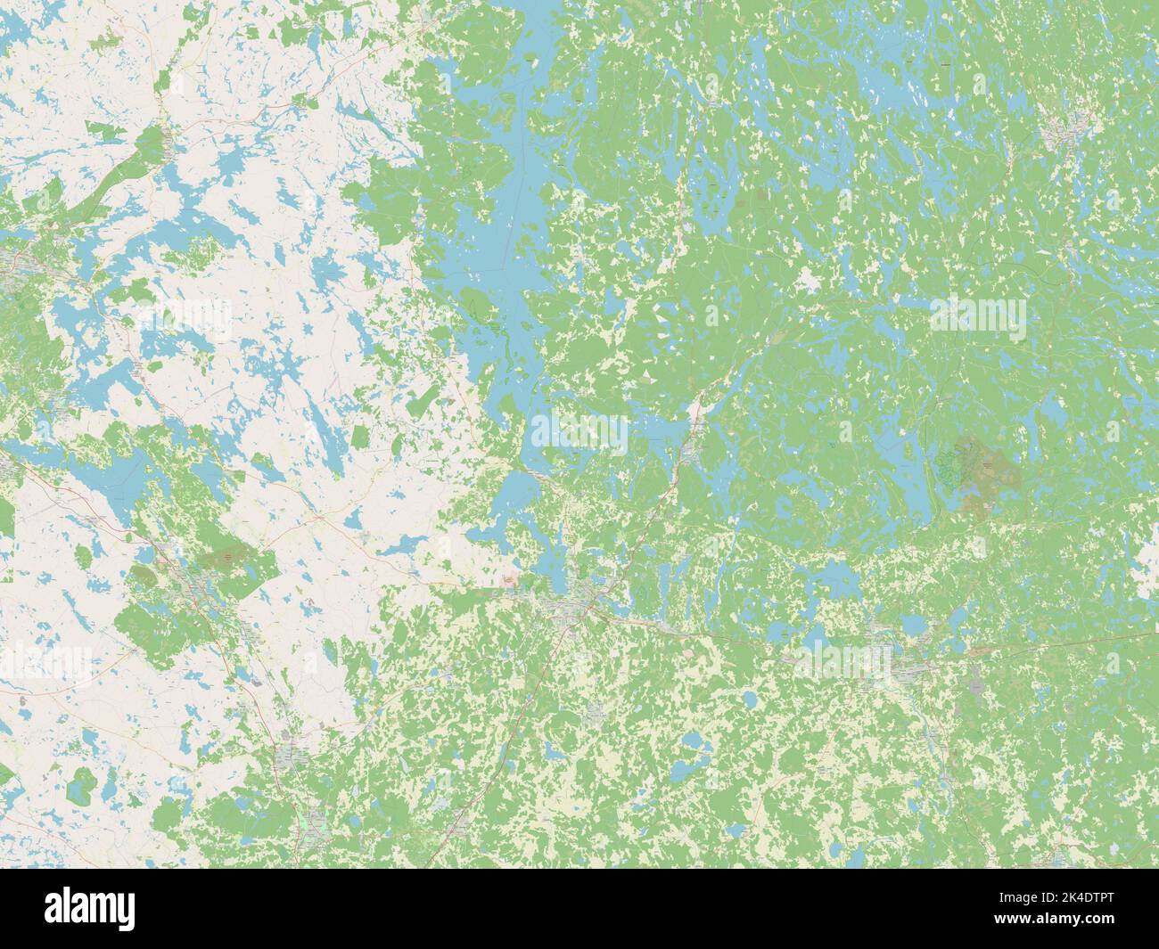 Paijanne Tavastia, region of Finland. Open Street Map Stock Photo - Alamy