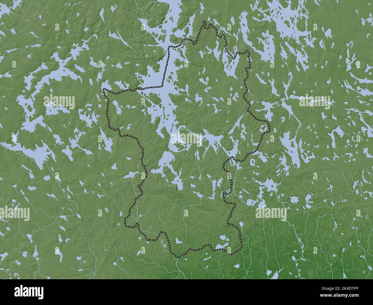 Paijanne Tavastia, region of Finland. Elevation map colored in wiki ...