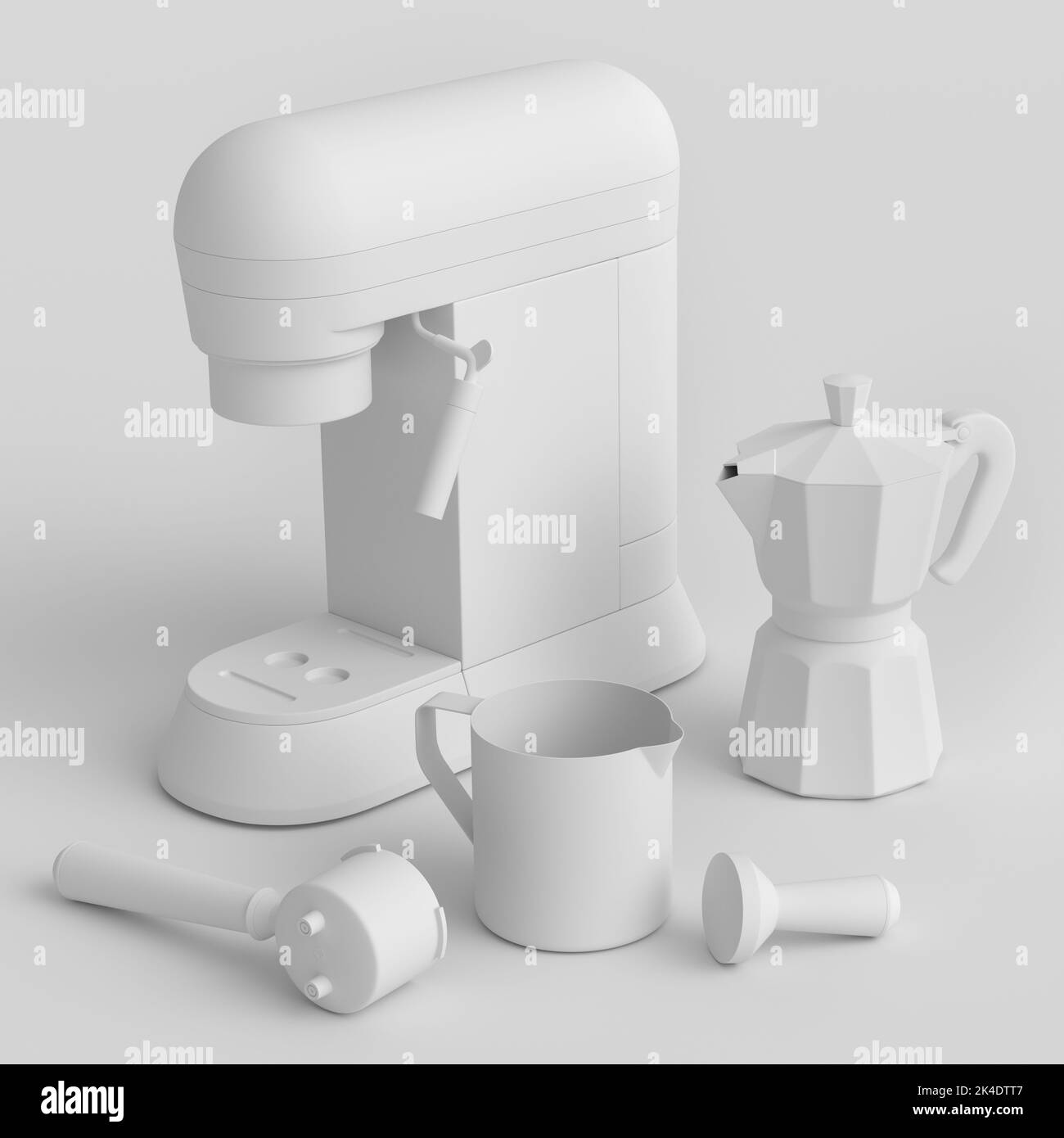 Espresso coffee machine with horn and geyser coffee maker for preparing ...