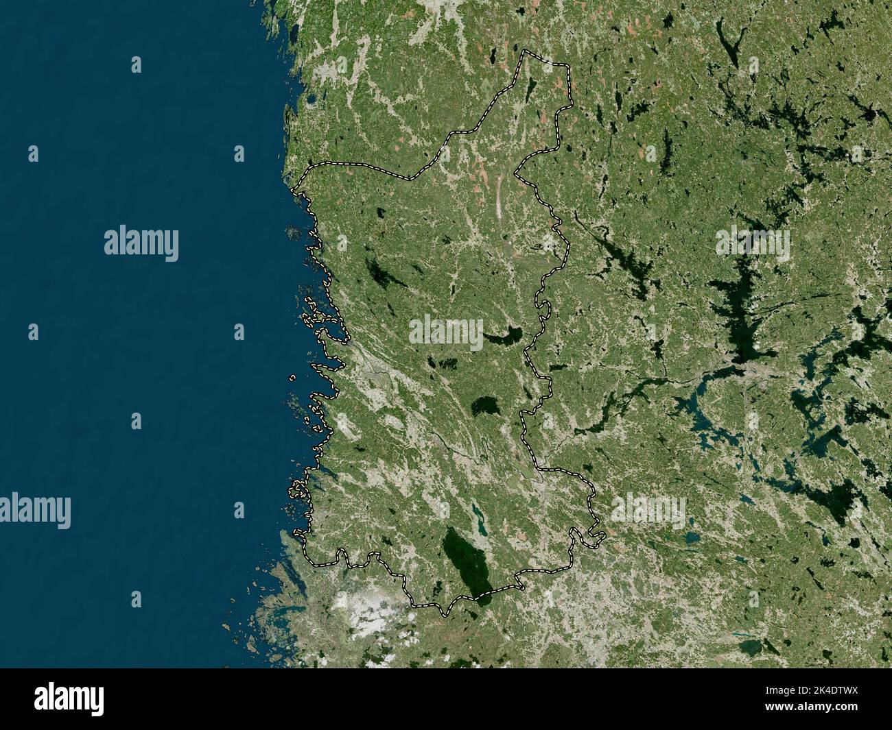 Satakunta, region of Finland. High resolution satellite map Stock Photo ...