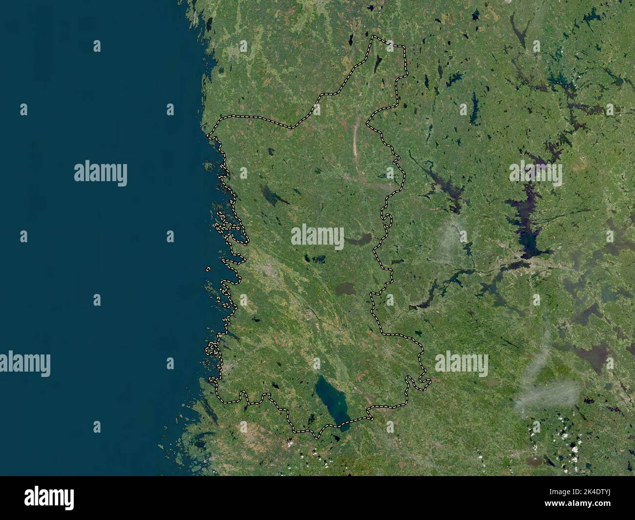 Satakunta, region of Finland. Low resolution satellite map Stock Photo ...