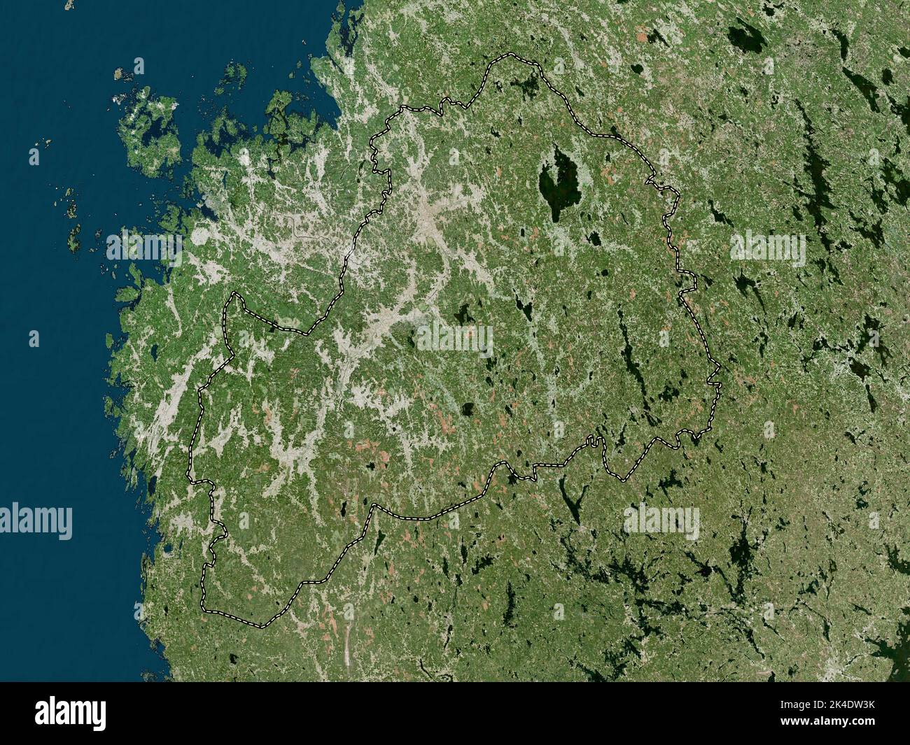 Southern Ostrobothnia, region of Finland. High resolution satellite map ...