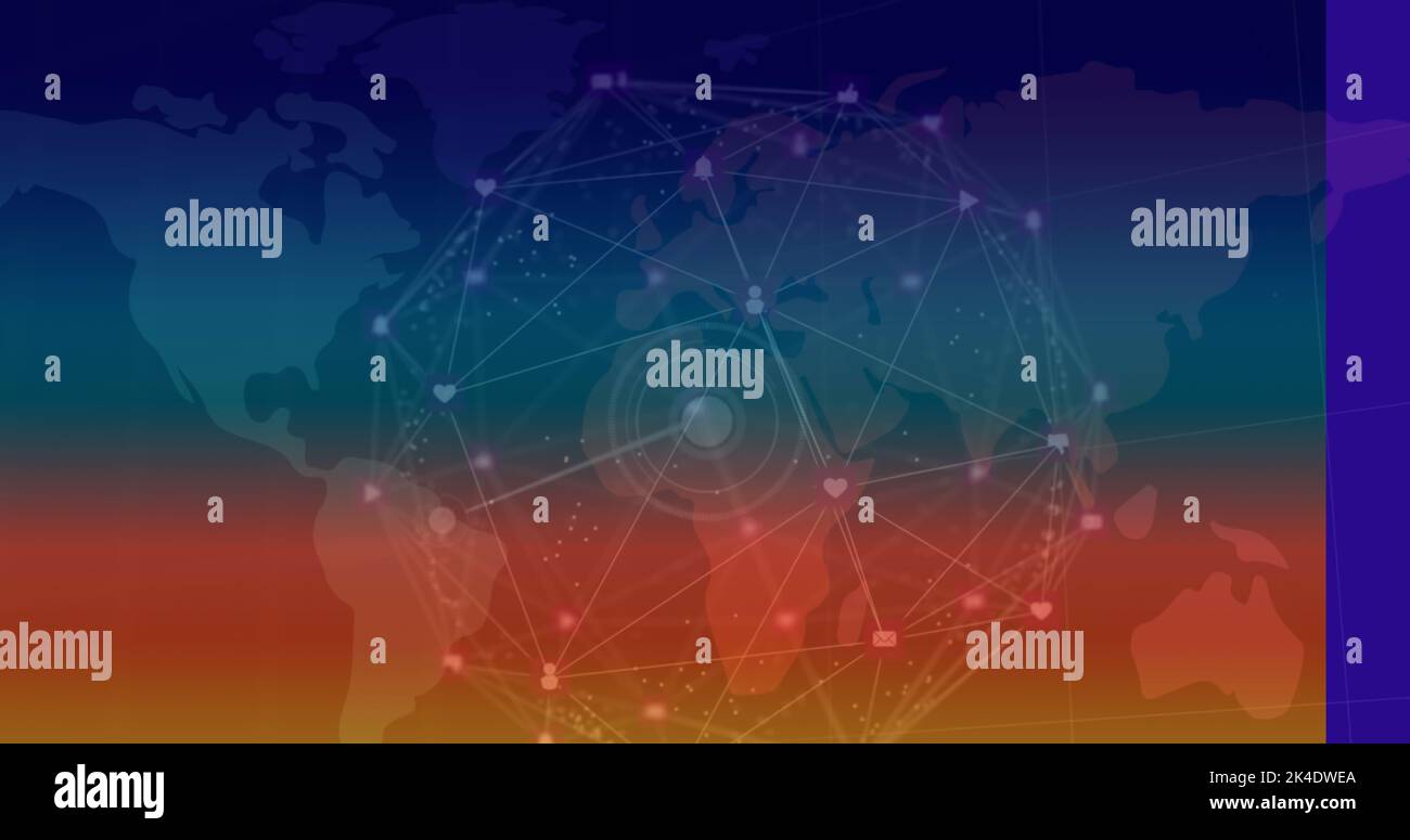 Orange world map hi-res stock photography and images - Alamy