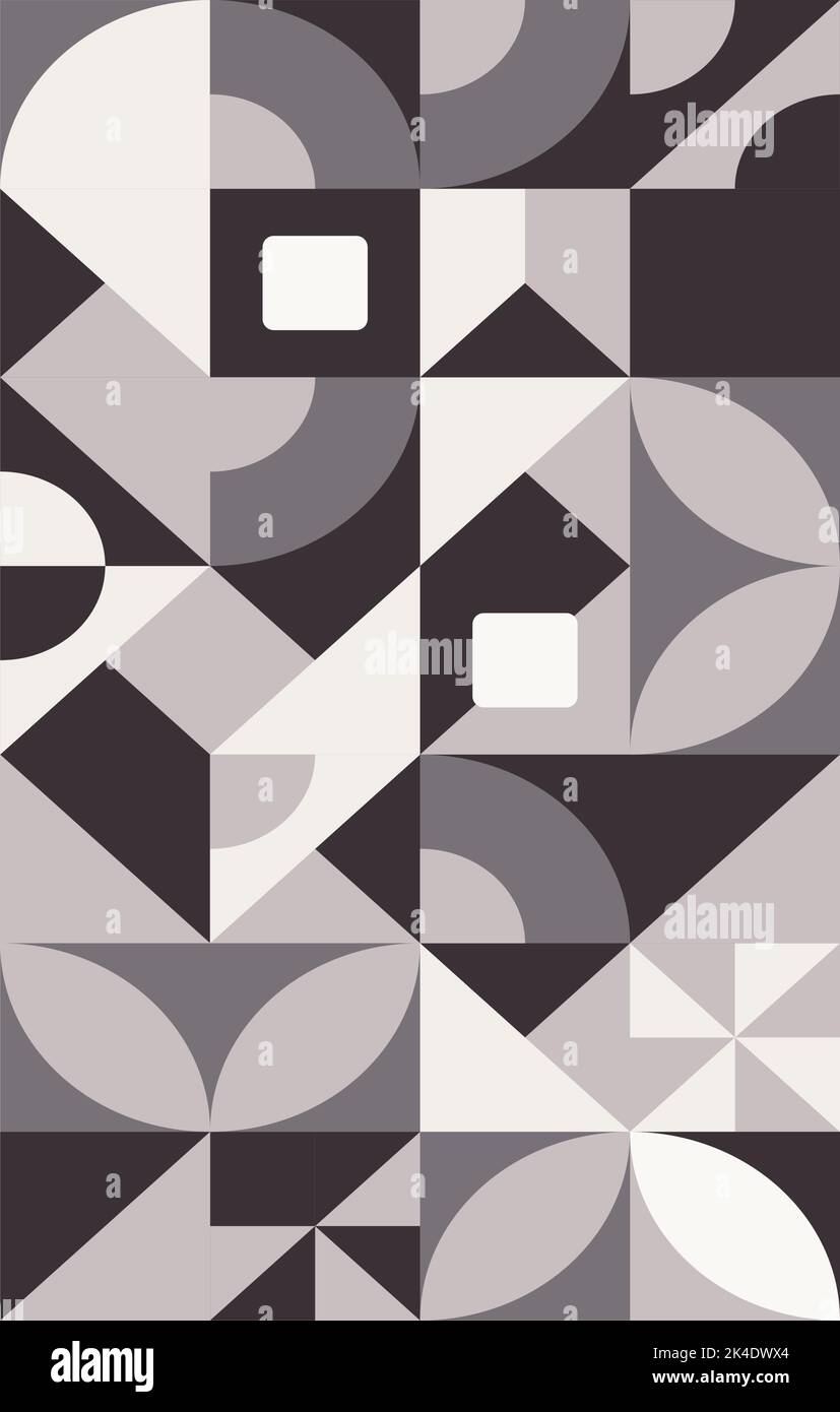 Geometric tile grid, abstract print design vector Stock Vector Image ...