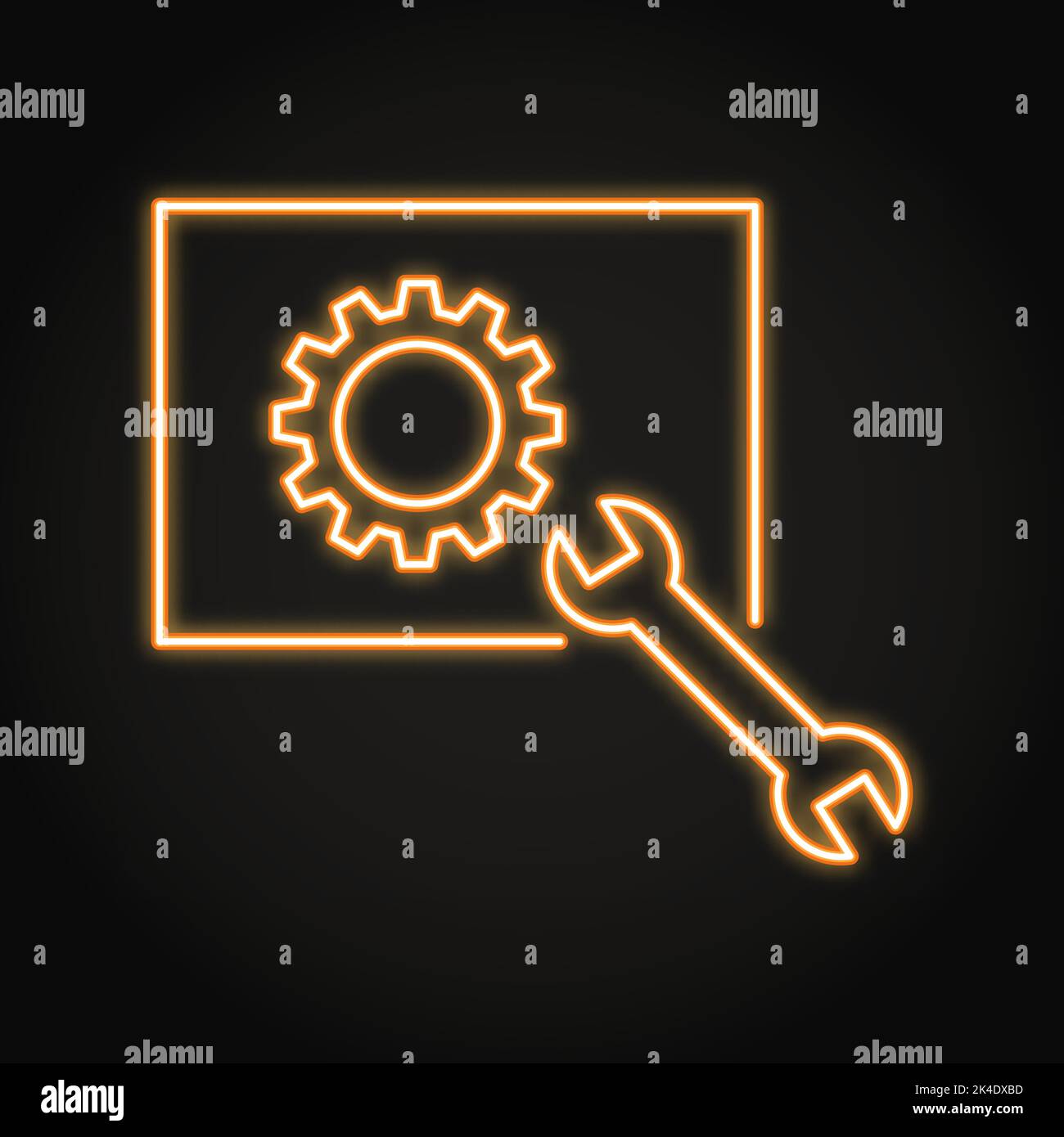 Wrench fixing computer program hi-res stock photography and images - Alamy