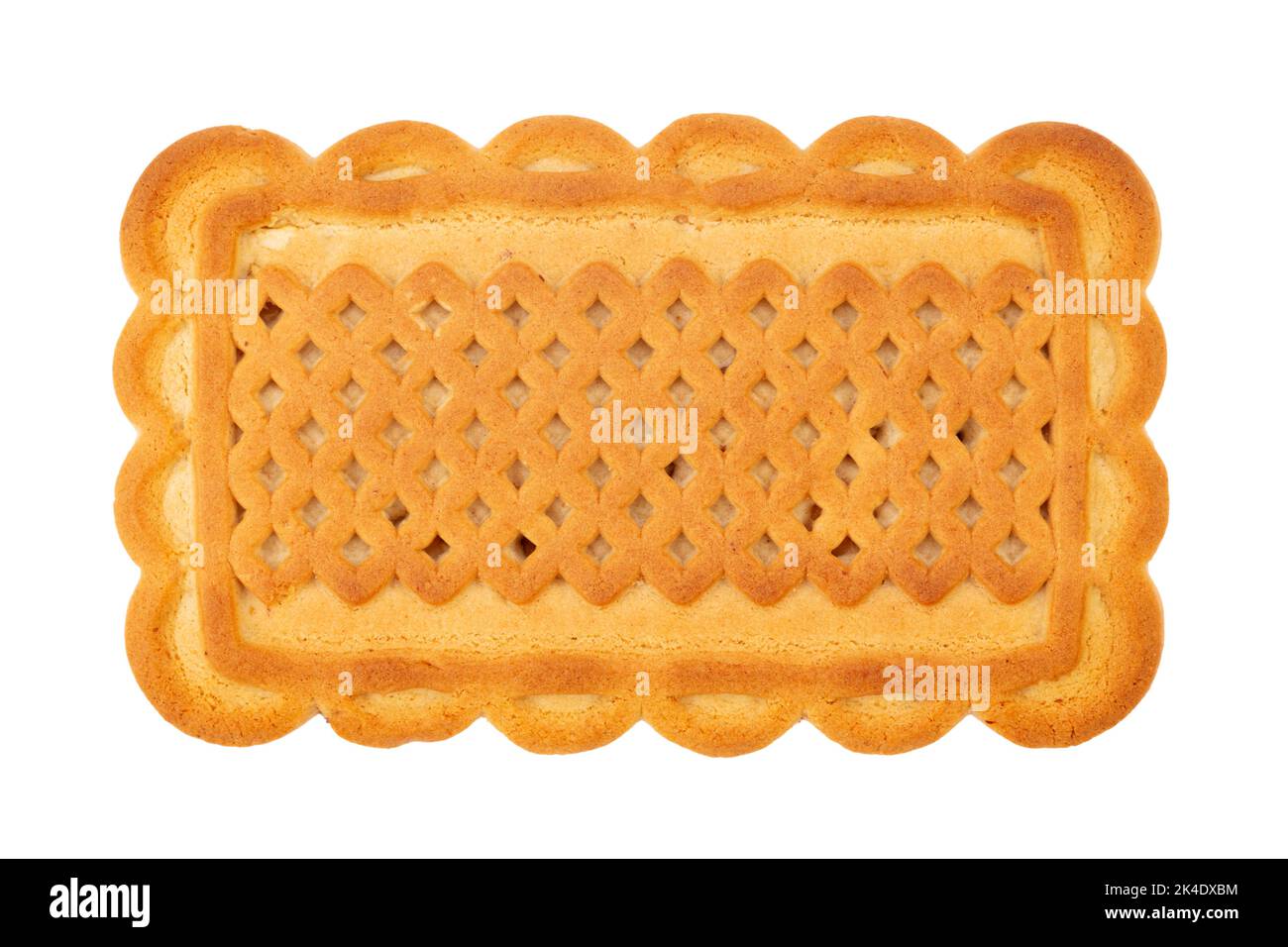 Fresh cookies rectangular shape isolated on white background. File ...