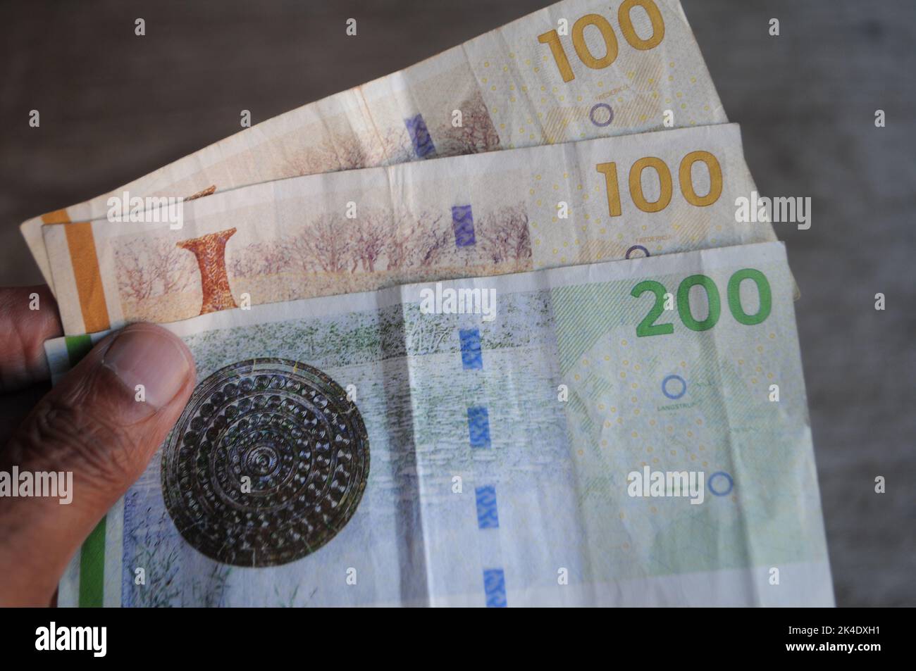 Kastrup/Copenhagen -Denmark -02 October 2022- danis kroner paper ...