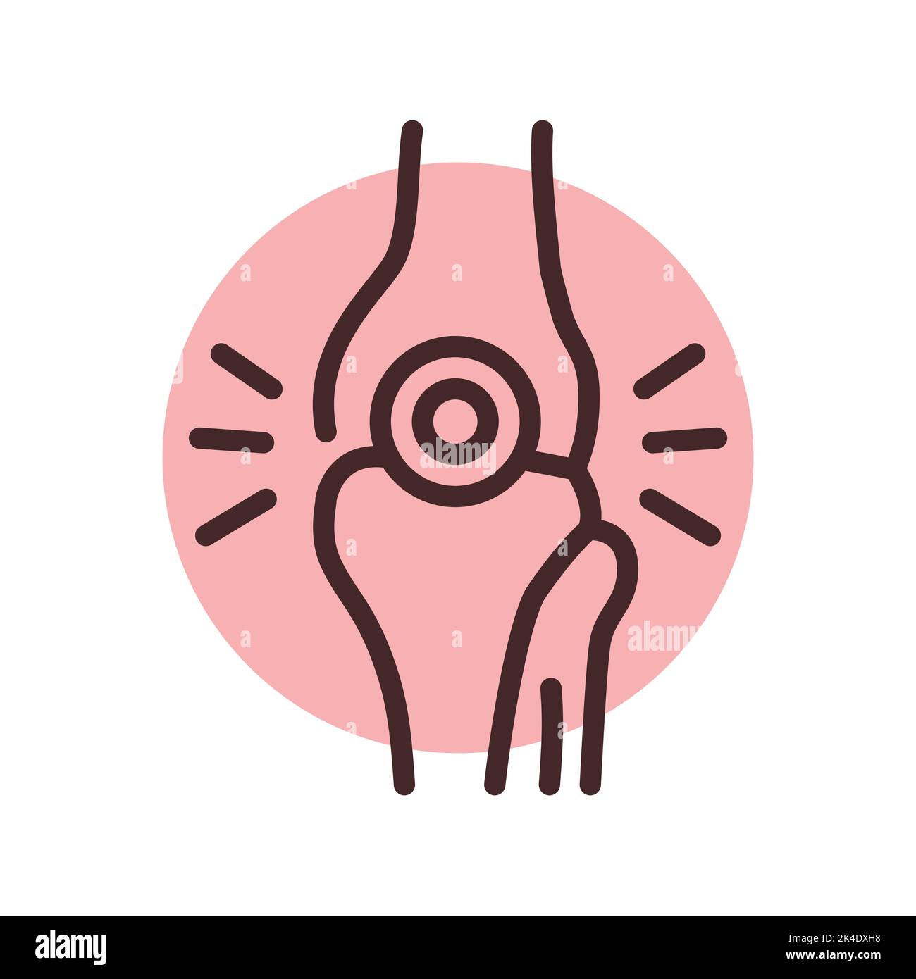 Joint problem olor line icon. Pictogram for web page Stock Vector Image ...